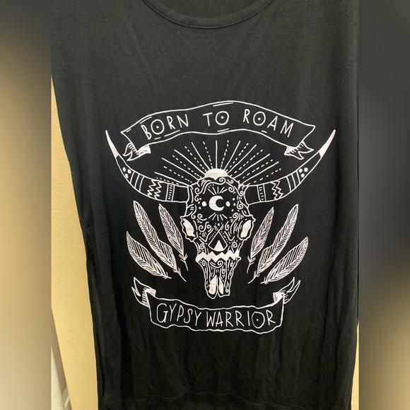 Gypsy Warrior | Tops | Hilo Gypsy Warrior Shirt Top Horns Skull Tunic ...